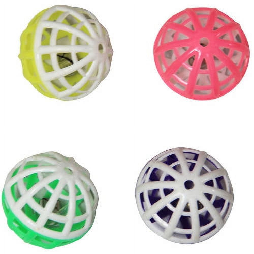 6-Pack Two-Tone Plastic Ball with Bell, Assorted, 24 Pieces - Walmart.com