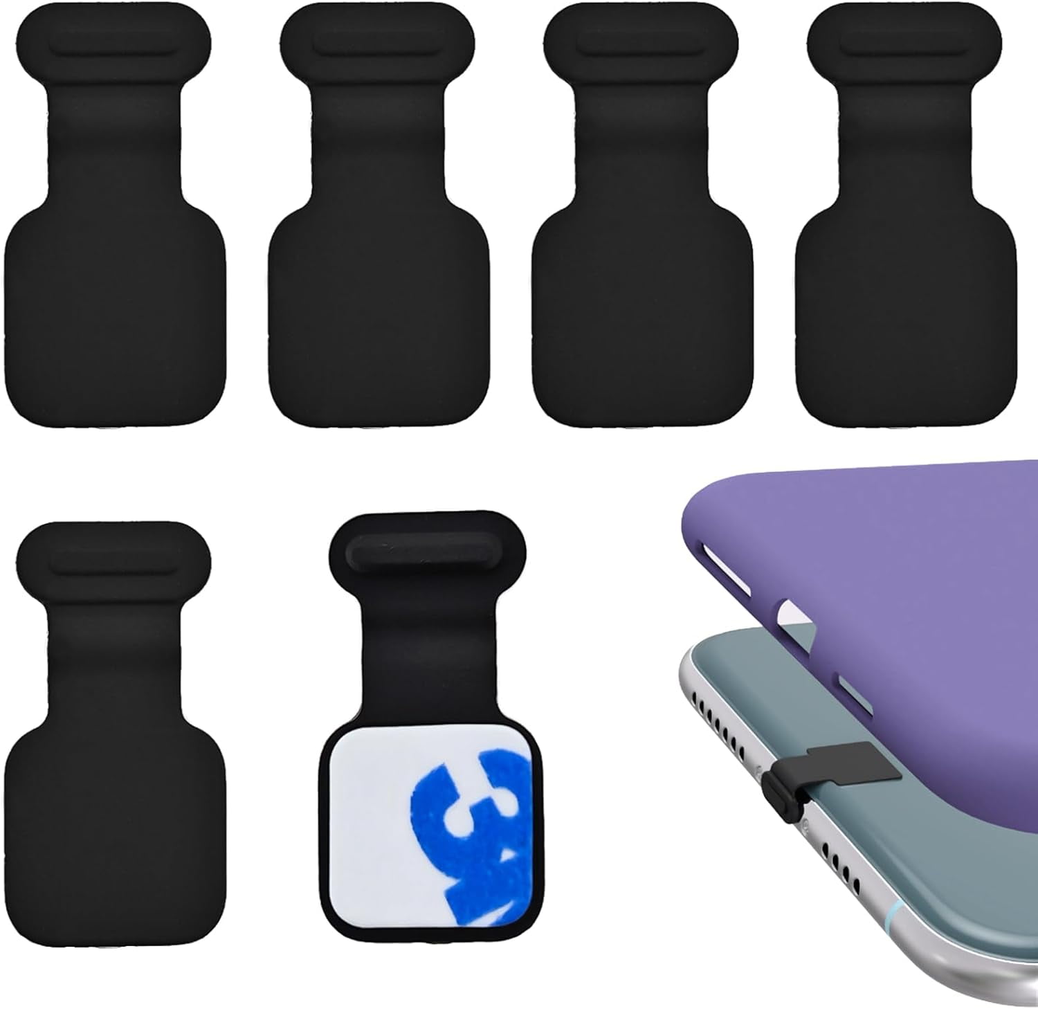 6 Pack Type C Anti-Lost Anti Dust Plugs, Phone Dust Plug, Protects ...