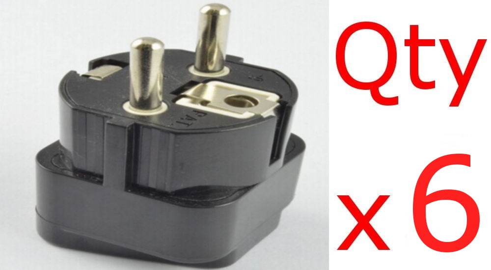 6 Pack USA US EU UK To Germany France Europe Plug Adapter Travel ...