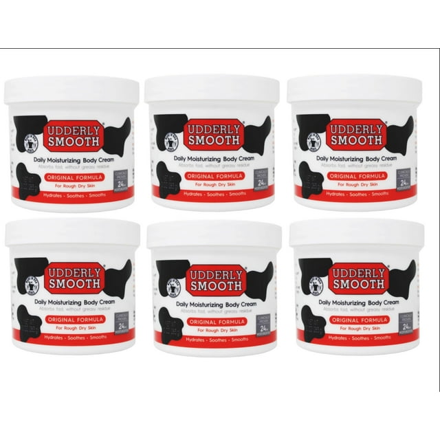 Udderly Smooth Body Cream - 6 Pack, Original Formula Lotion for Cracked ...