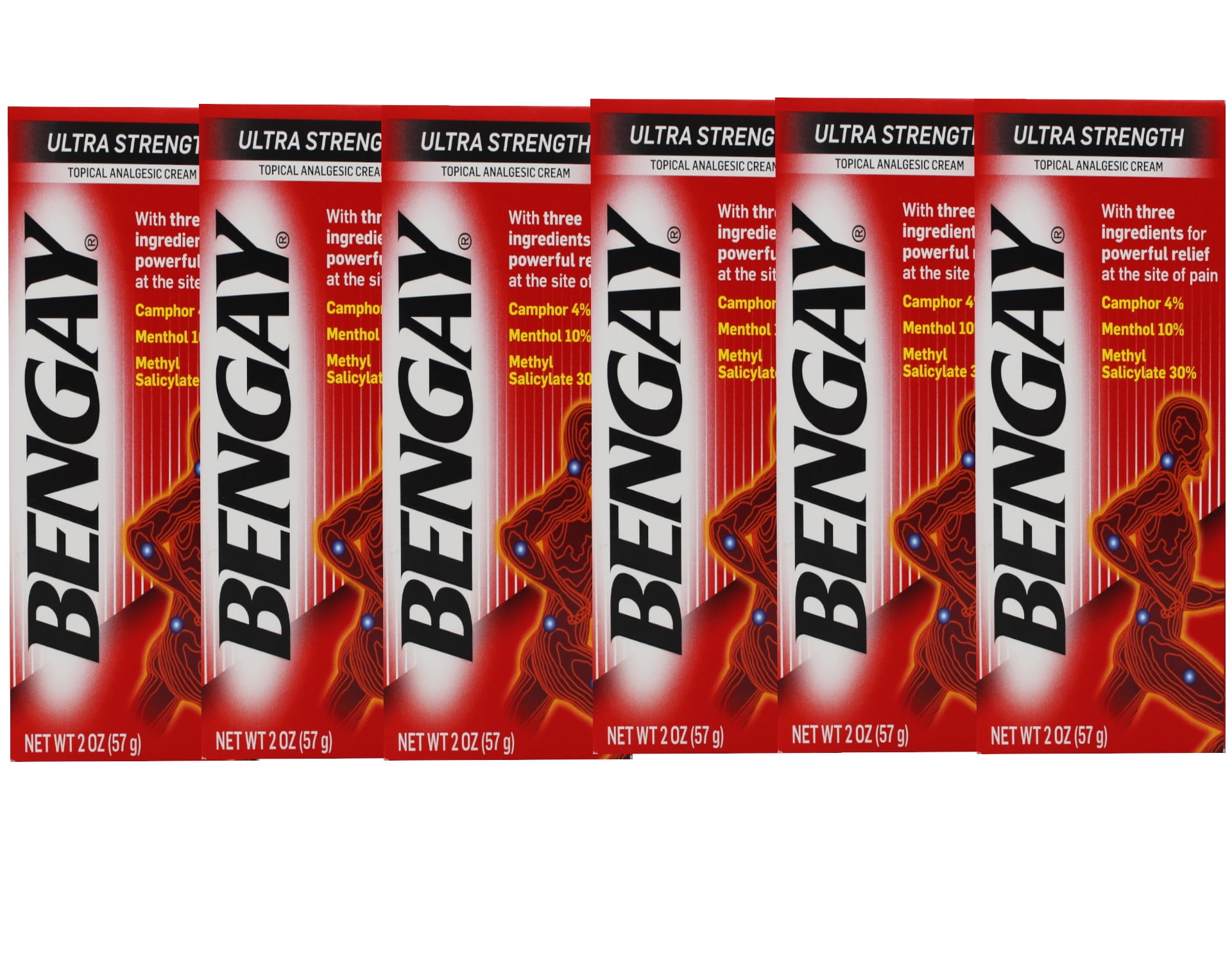 6 Pack Ultra Strength Bengay Pain Relief Cream 2 Ounce - Walmart.com