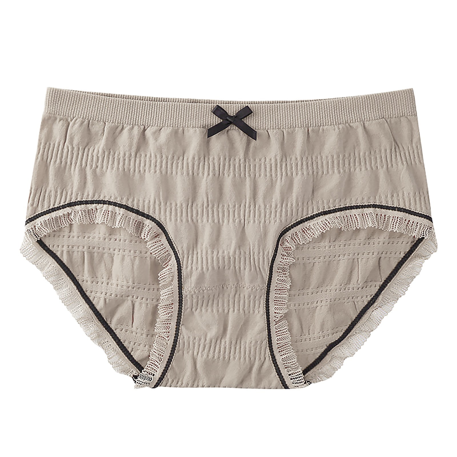 6 Pack Underwear Women Color Matching Lace Bottom Fork Waist Cotton ...