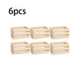 6-Pack Unfinished Pine Wood Crates, Small Wooden Boxes for DIY Crafts ...