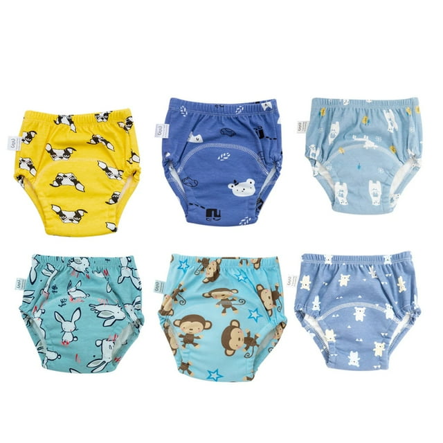 6 Pack Unisex Cotton Reusable Potty Training Underwear Breathable ...