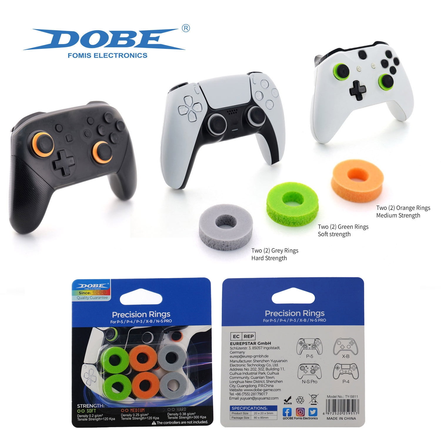 6-Pack Universal Controller Joystick Silicone Rings - Anti-Drift ...