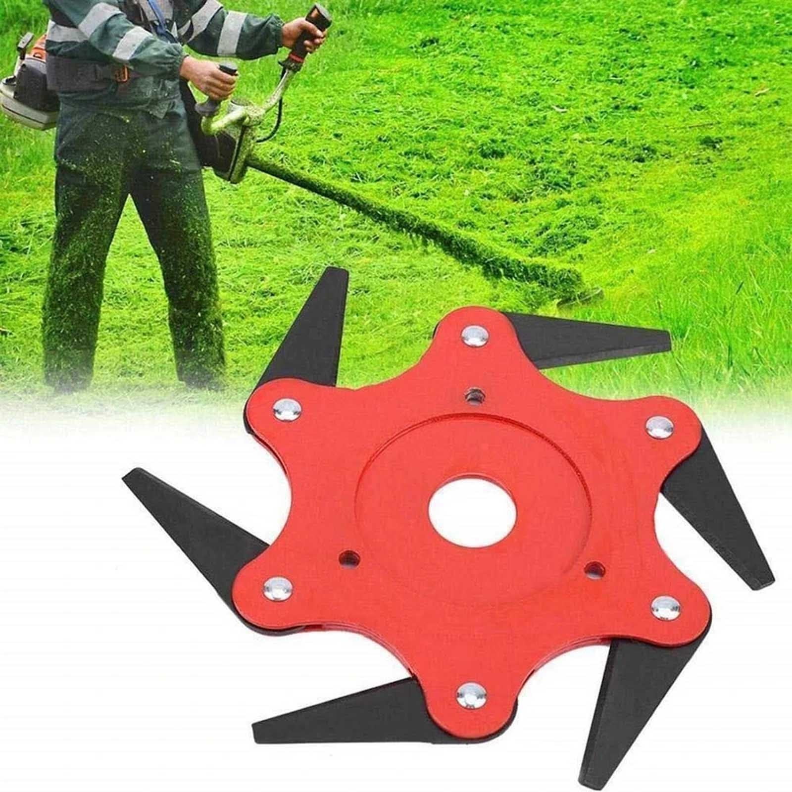 6-Pack Universal Steel Weed Eater Replacement Blades - Mn65 Metal Trimmer Blades for Dense Grass ...