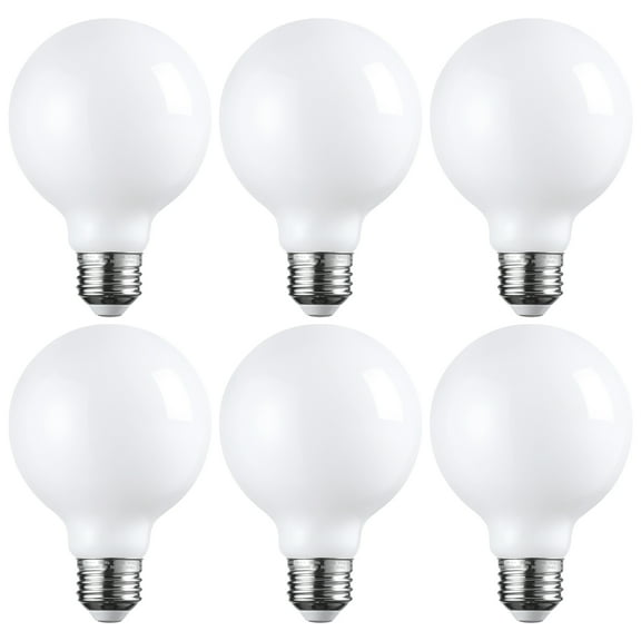 YJYASX-6 Pack G25(G80) Globe LED Light Bulbs, 5W Dimmable 40 Watt ...