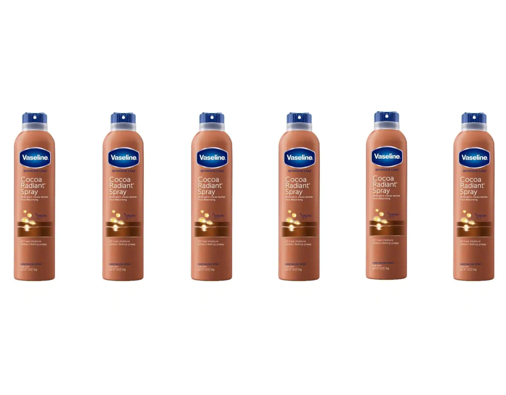 Vaseline Intensive Care Skin Lotion, 6 Pack, Cocoa Radiant Spray ...