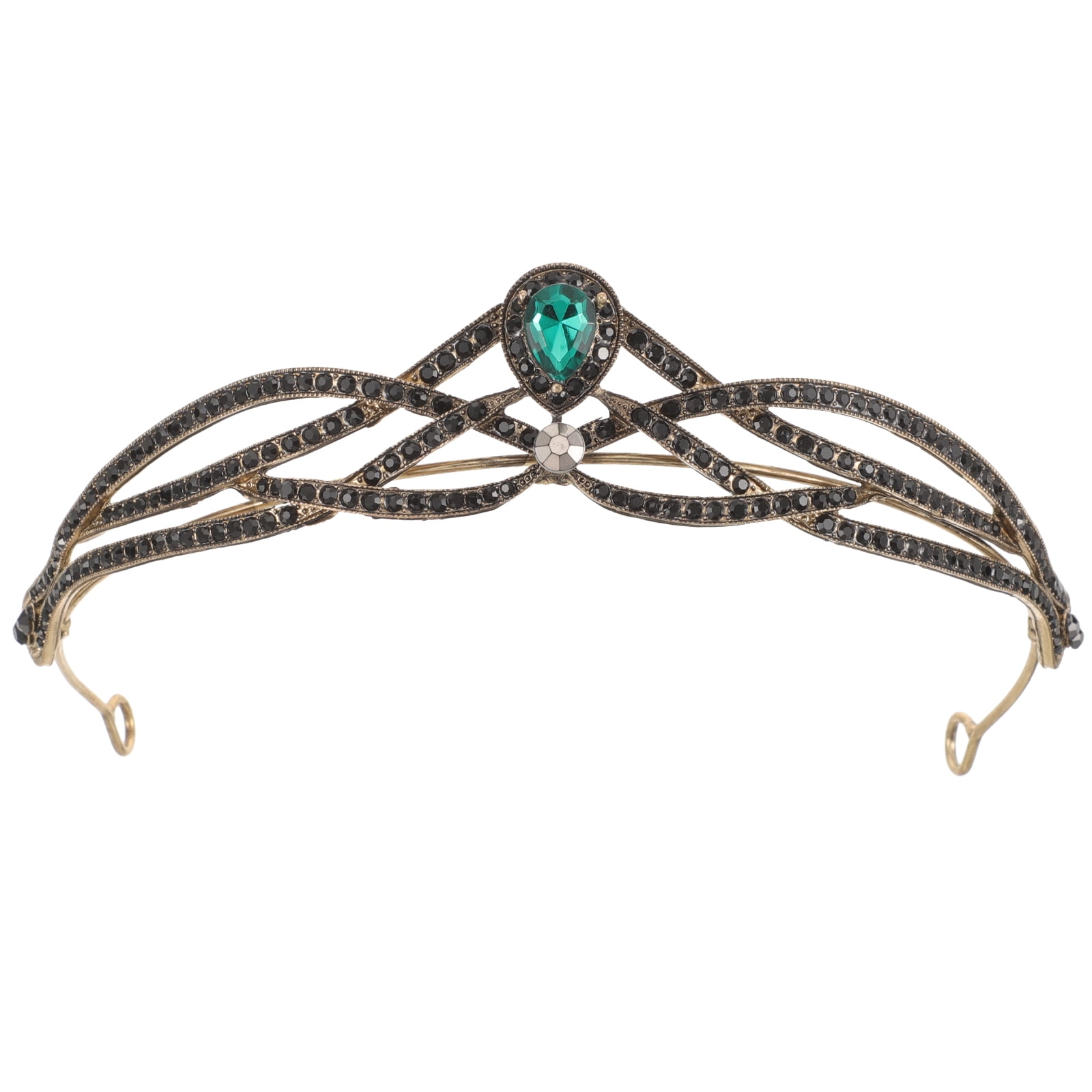 6 Pack Vintage Crown Royalty Hair Headpiece Tiaras Emerald Green Decor ...