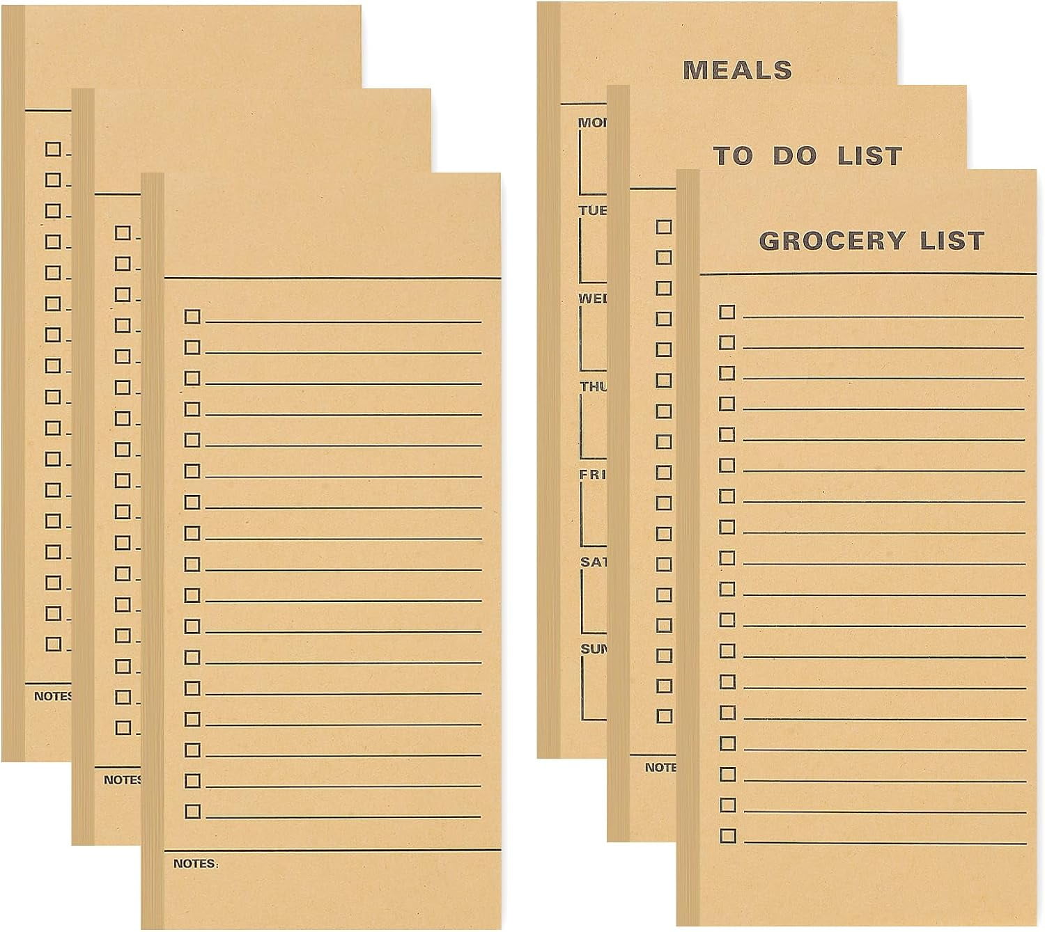 6 Pack Vintage Magnetic Notepads for Refrigerator, 50 pages/book ...