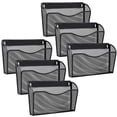 6 Pack Wall File Organizer, Mesh Wall File Pocket Mail Organizer ...