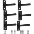 6 Pack Wall Mounted Weight Plate Holders - Steel Rack for 2 Inch Plates ...