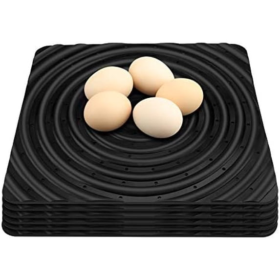 6 Pack Washable Chicken Nesting Pads, 13 x 12 inch, Black, Solid, Anti ...