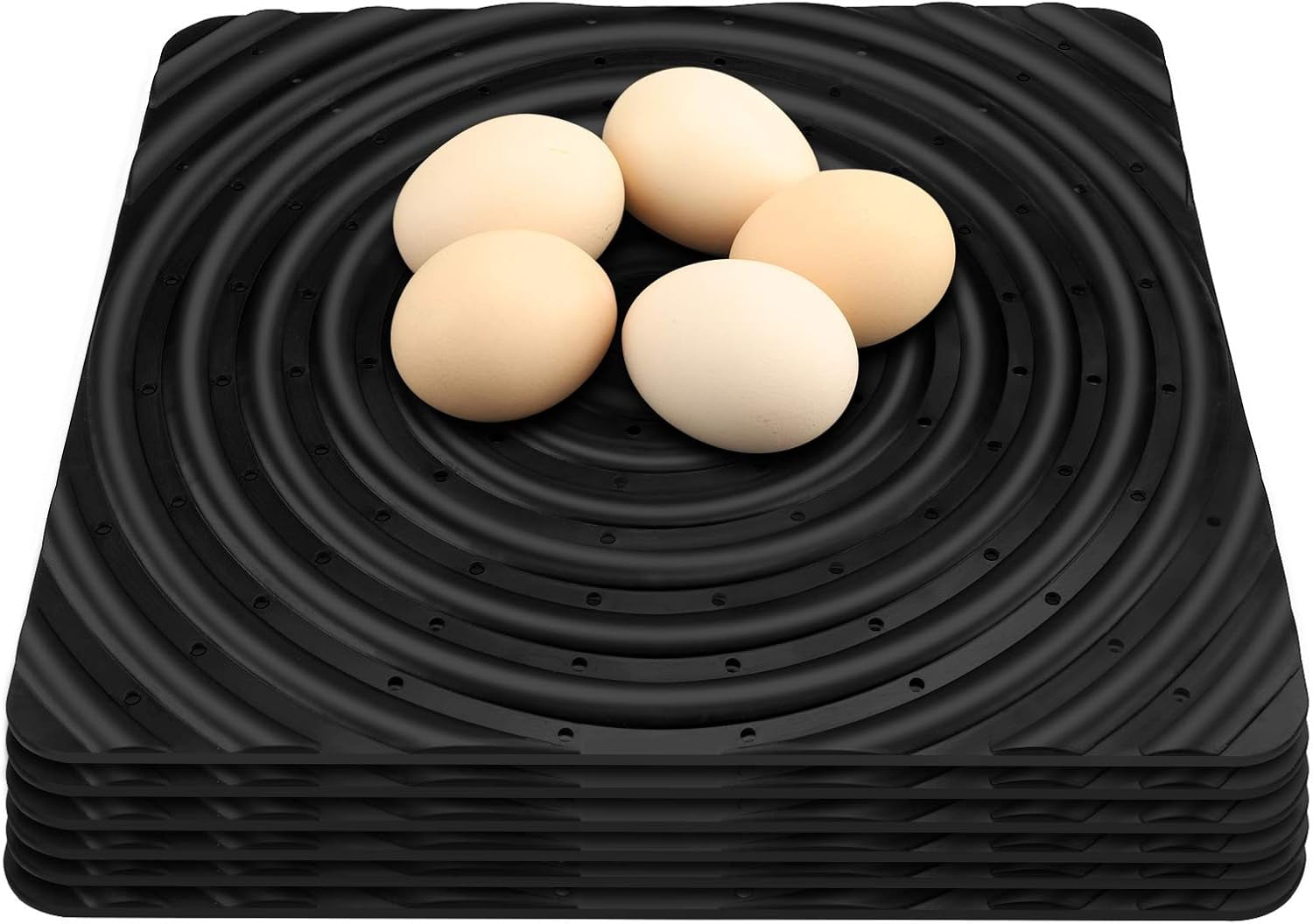 6 Pack Washable Chicken Nesting Pads, 13 x 12 inch, Black, Solid, Anti ...