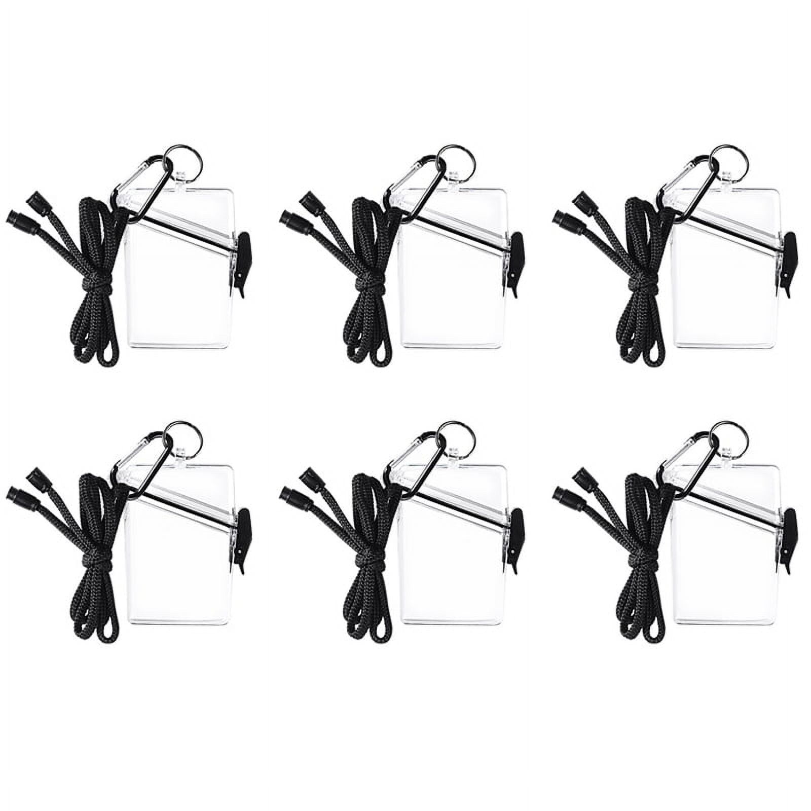 6 Pack Waterproof Id Card Badge Holder Case-Clear Waterproof Sports ...