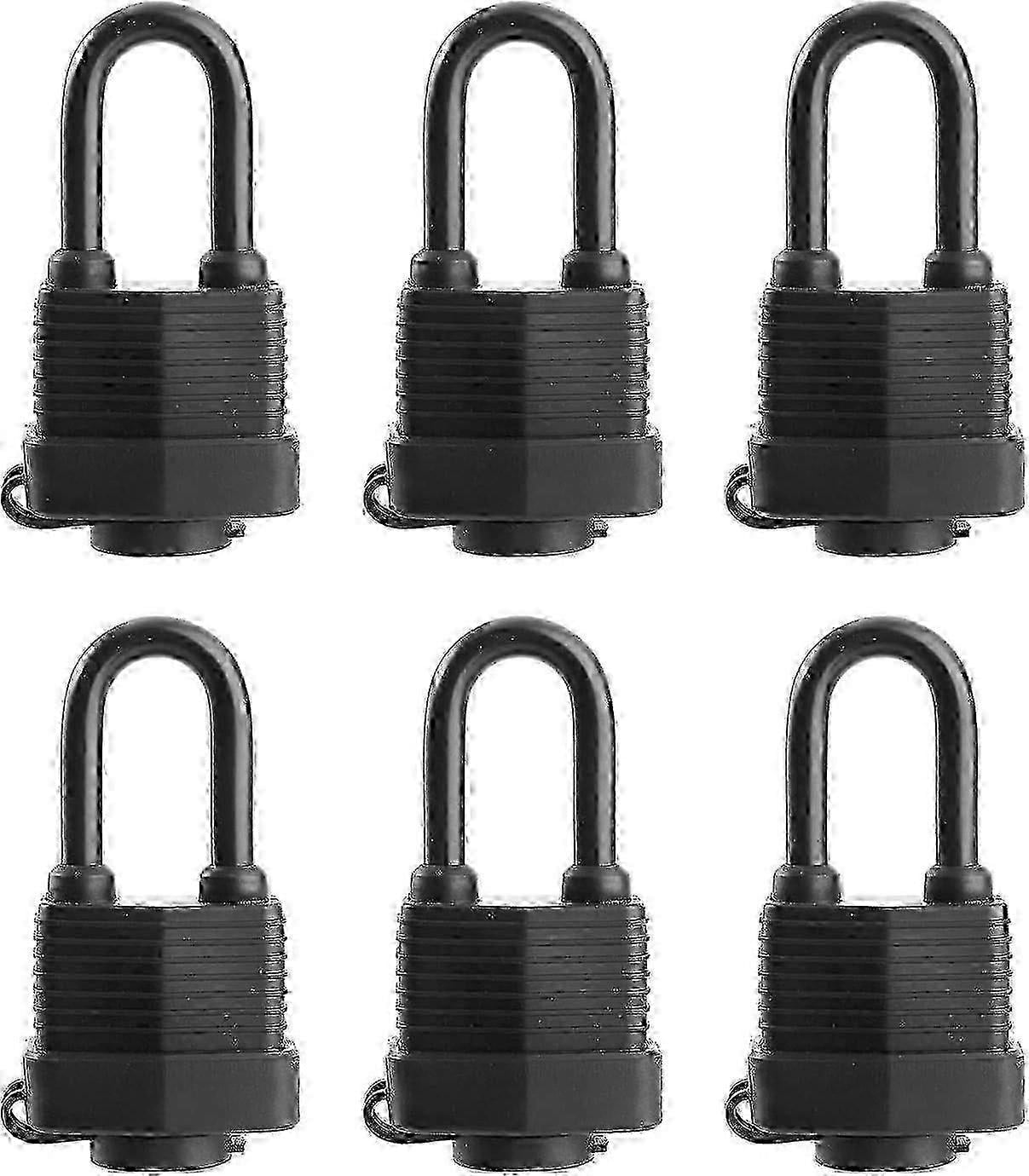 6 Pack Waterproof Padlocks Keyed Alike For Outdoor Use - Durable Steel ...