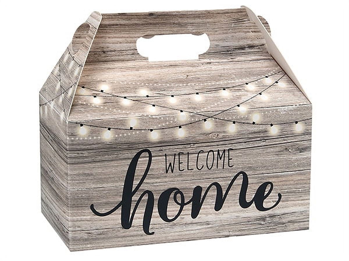 6 Pack, Welcome Home Lights Gable Boxes, 9.5X5X5" for Food Service ...