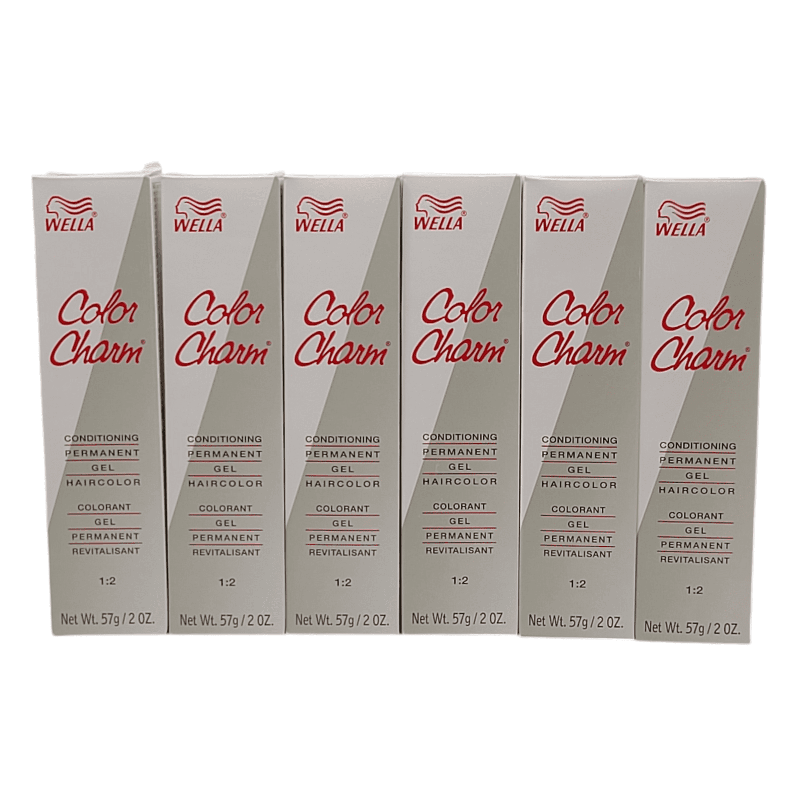 6 Pack Wella Color Charm Permanent Gel Hair Color 7W Caramel - 2 oz ...