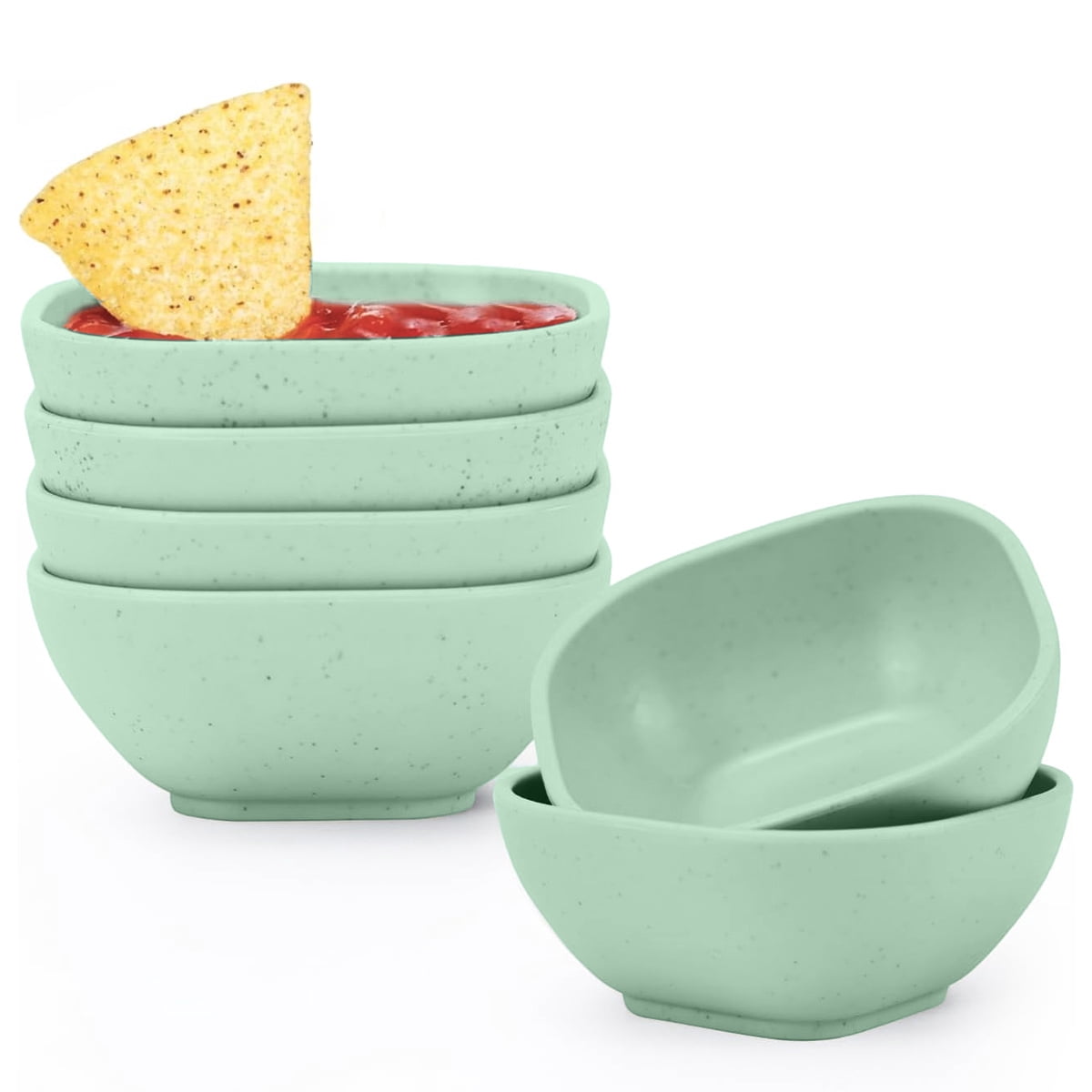6 Pack Wheat Straw Soy Sauce Dishes,Small Dessert Bowls, Unbreakable ...
