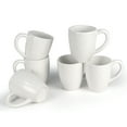 PHAREGE 6 Pack White Ceramic Coffee Mugs, 12.8 Oz, Microwave Safe ...