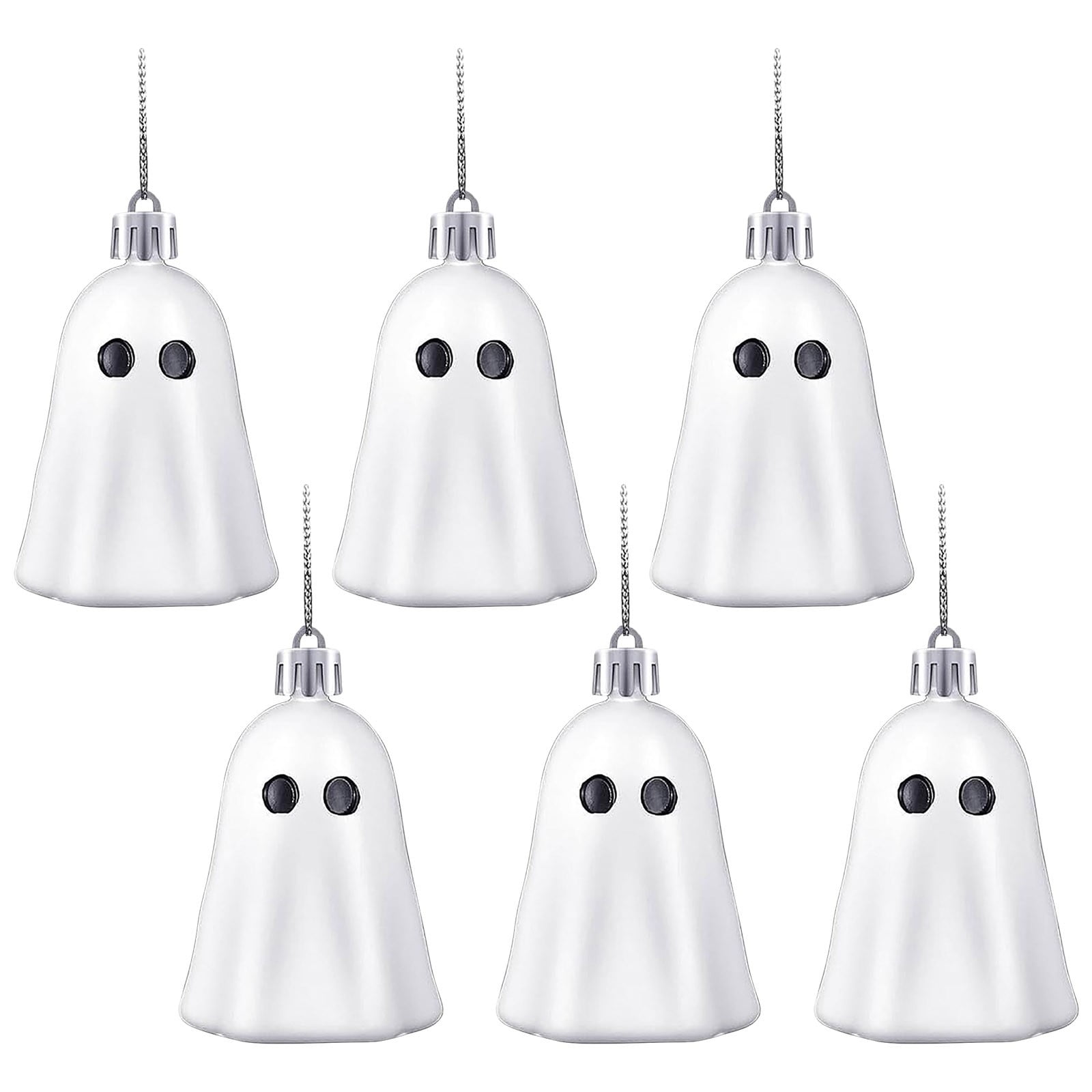 6-Pack White Plastic Hanging Ghost Phantom Decor Float For Tree Indoor ...