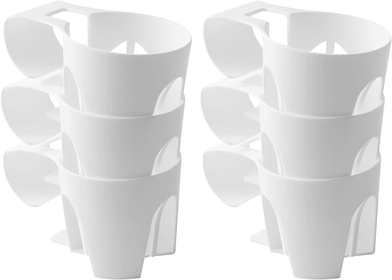 (6-Pack, White) Poolside Cup Holders for Above Ground Pools Compatible ...