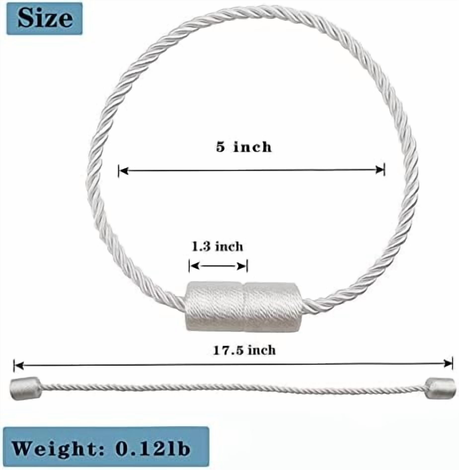 6 Pack White Strong Magnetic Curtain Tiebacks Outdoor Elegant ...