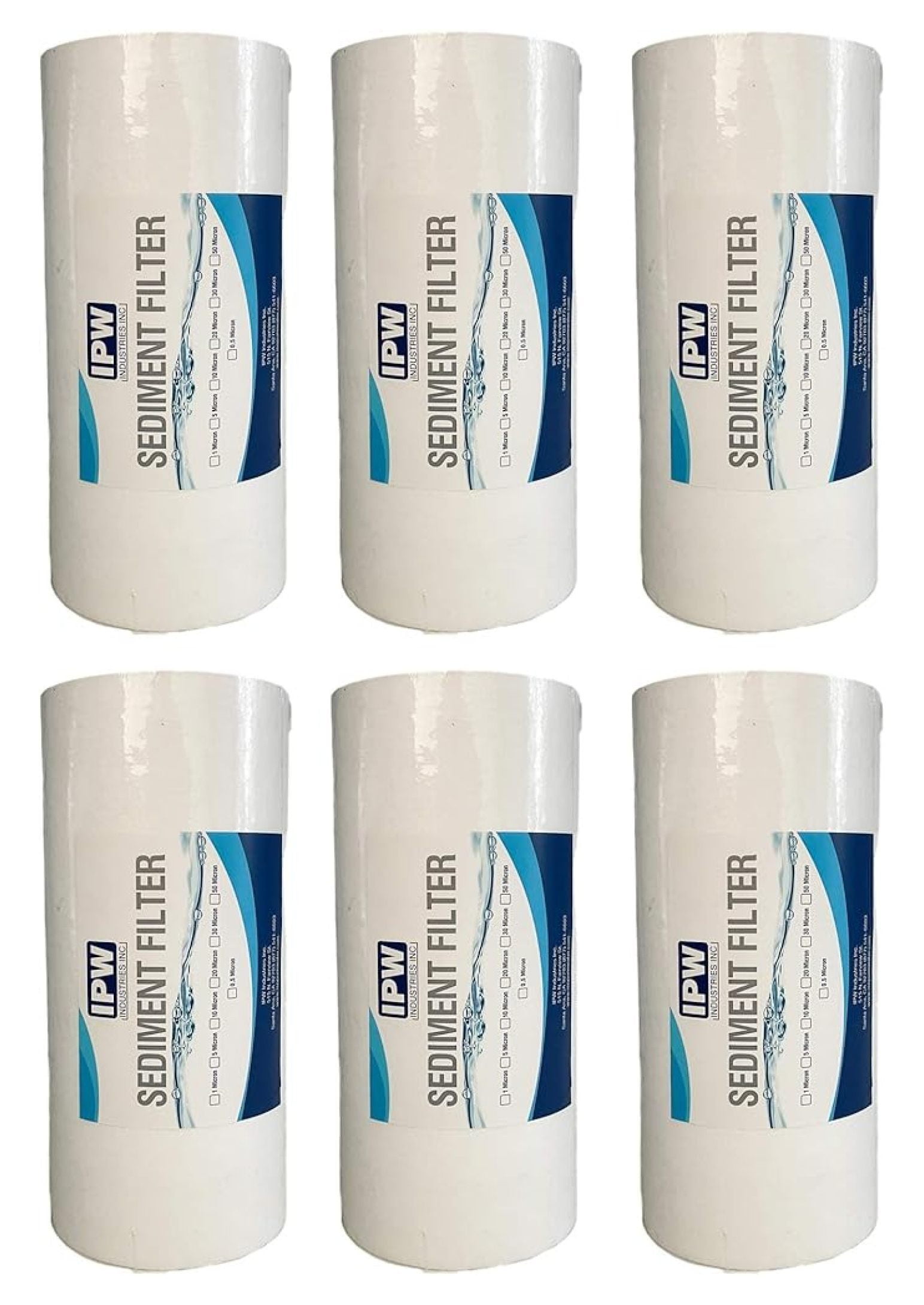 6-Pack Whole House Sediment Filter (20-Micron Full Flow Cartridges ...