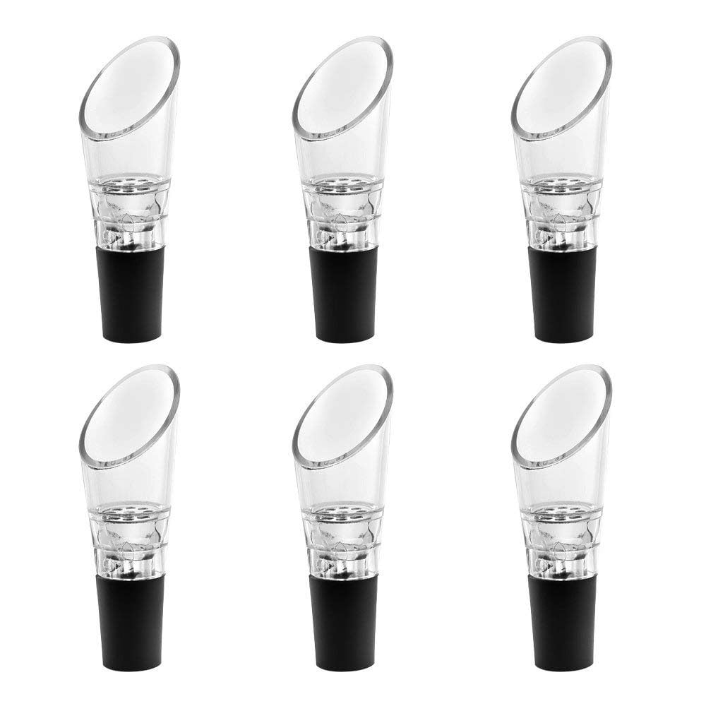 6 Pack Wine Aerator Pourer - Premium Aerating Decanter Spout - Walmart.com