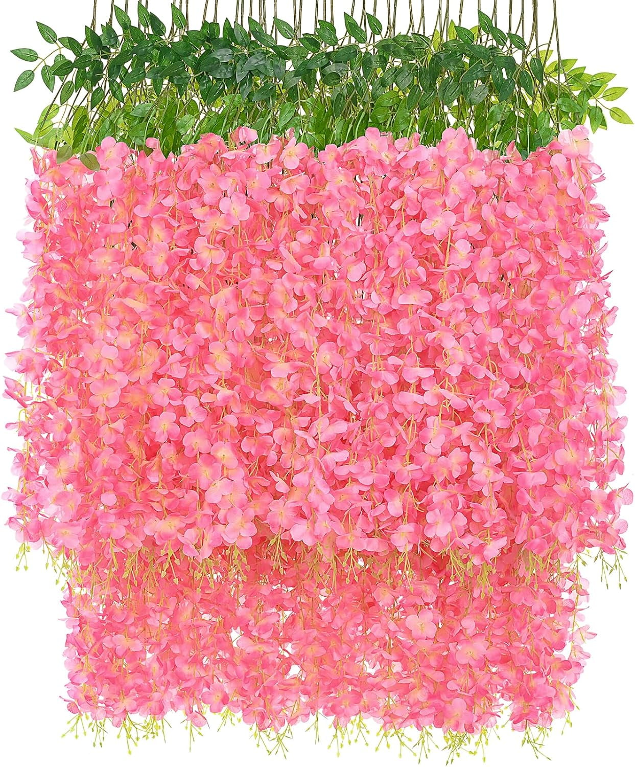 6 Pack Wisteria Hanging Flowers, 3.6 Feet Wisteria Flowers Hanging ...
