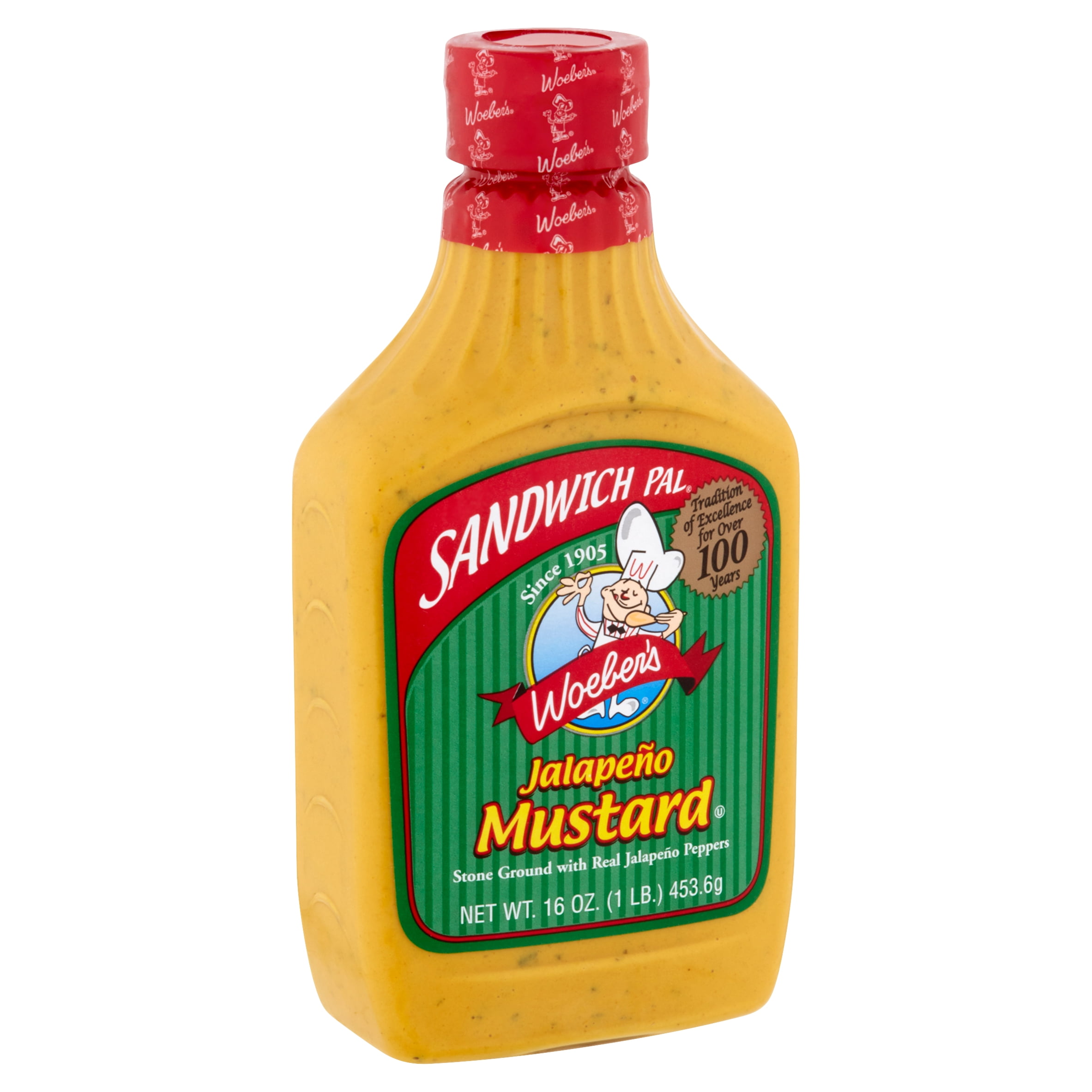 (6 Pack)Woeber's Sandwich Pal Jalapeo Mustard, 16 oz - Walmart.com