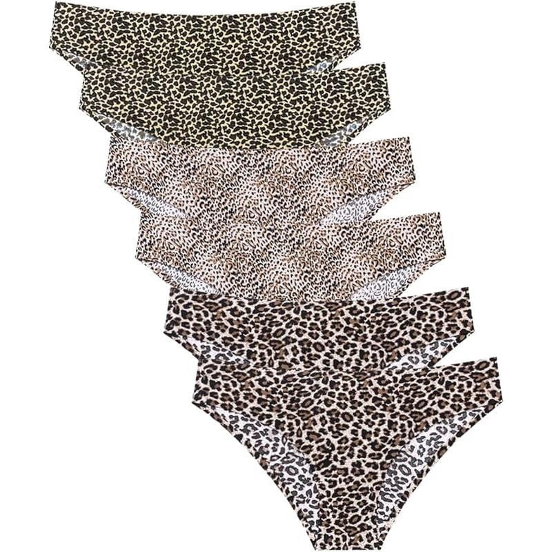 6 Pack Women's Invisible Seamless Bikini Underwear Half Back Coverage ...
