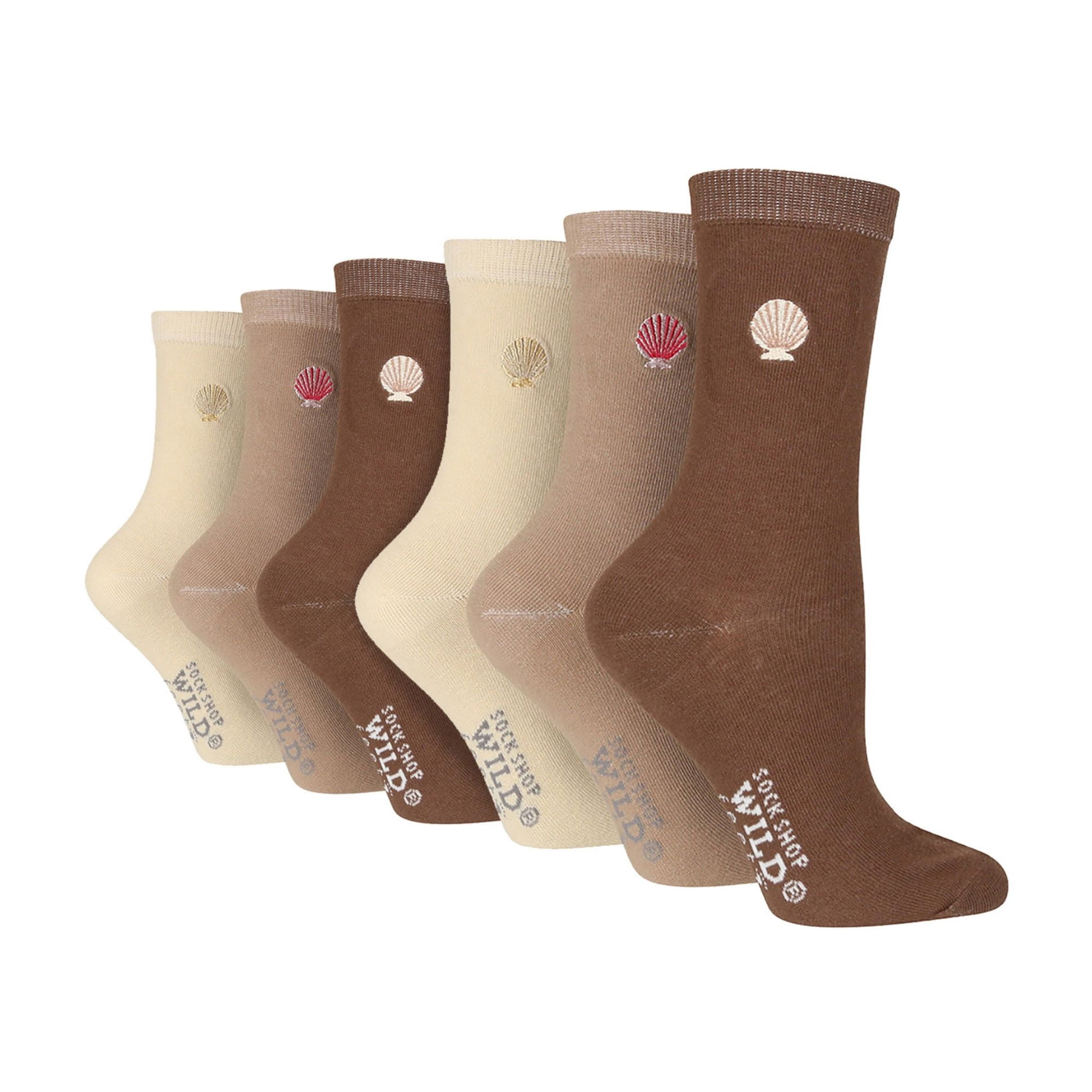 6 Pack Womens Black Novelty Socks | Wildfeet | Cute Embroidered Socks ...