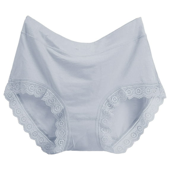 6 Pack Womens Cotton Underwear Solid Mid High Waist Comfortable ...