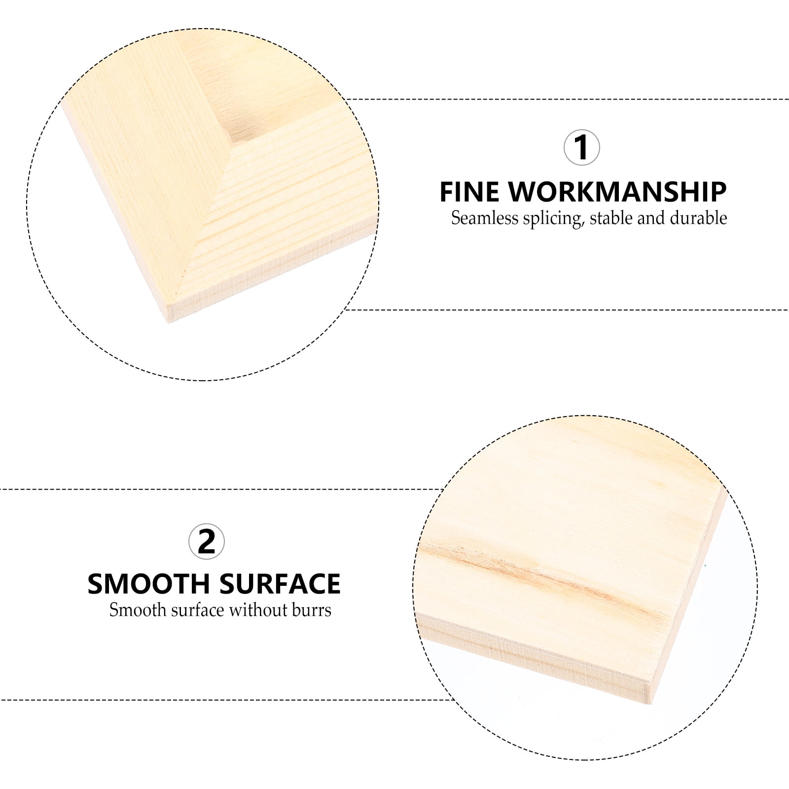 6 Pack Wooden Picture Frames For Crafts, 4.7" X 4.7" Photos Standing ...