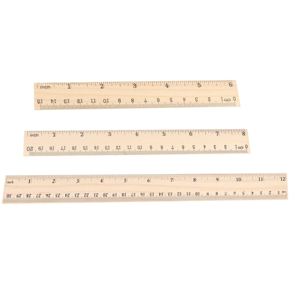 6 Pack Wooden Rulers,2 Scale Wood Straight Ruler,Inches and Centimeters ...