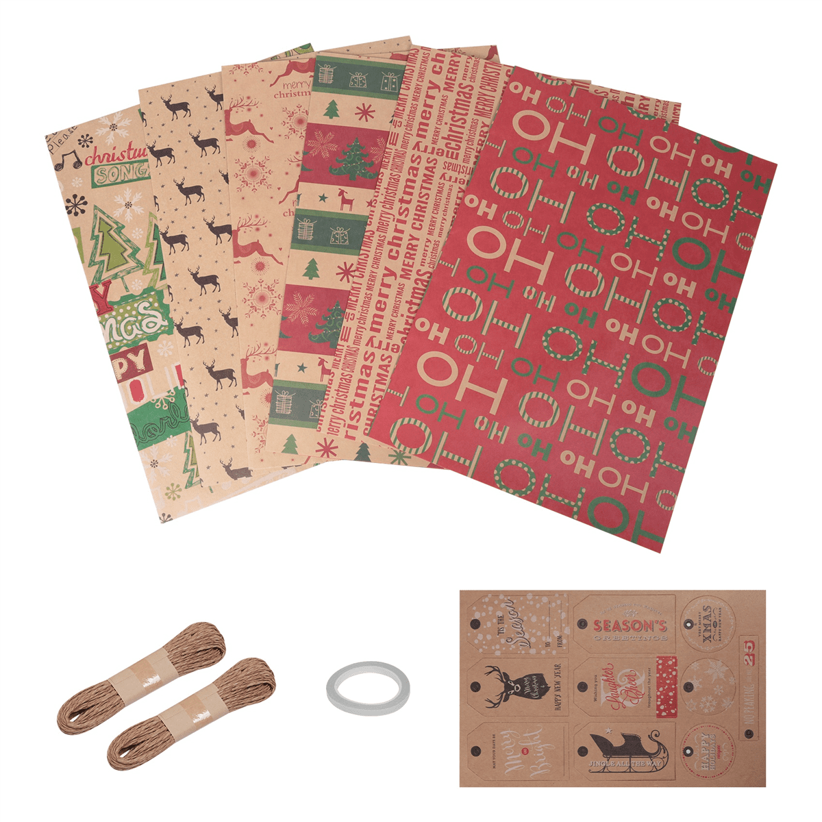 6 Pack Wrapping Paper Sheets,for Christmas Birthday Party Wrapping ...