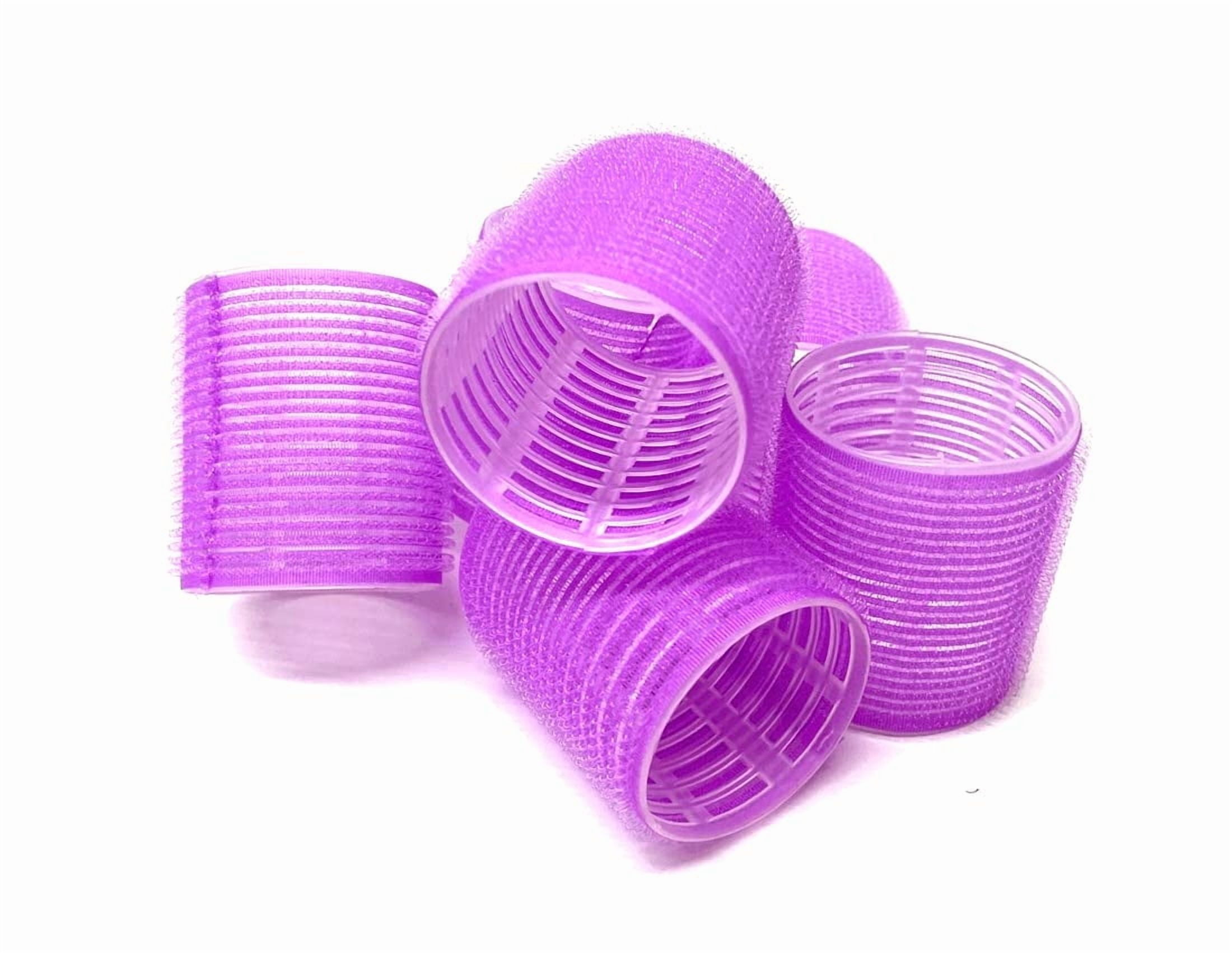 6 Pack X-Large Self Stick Hair Grip Curlers Rollers Pro Salon ...