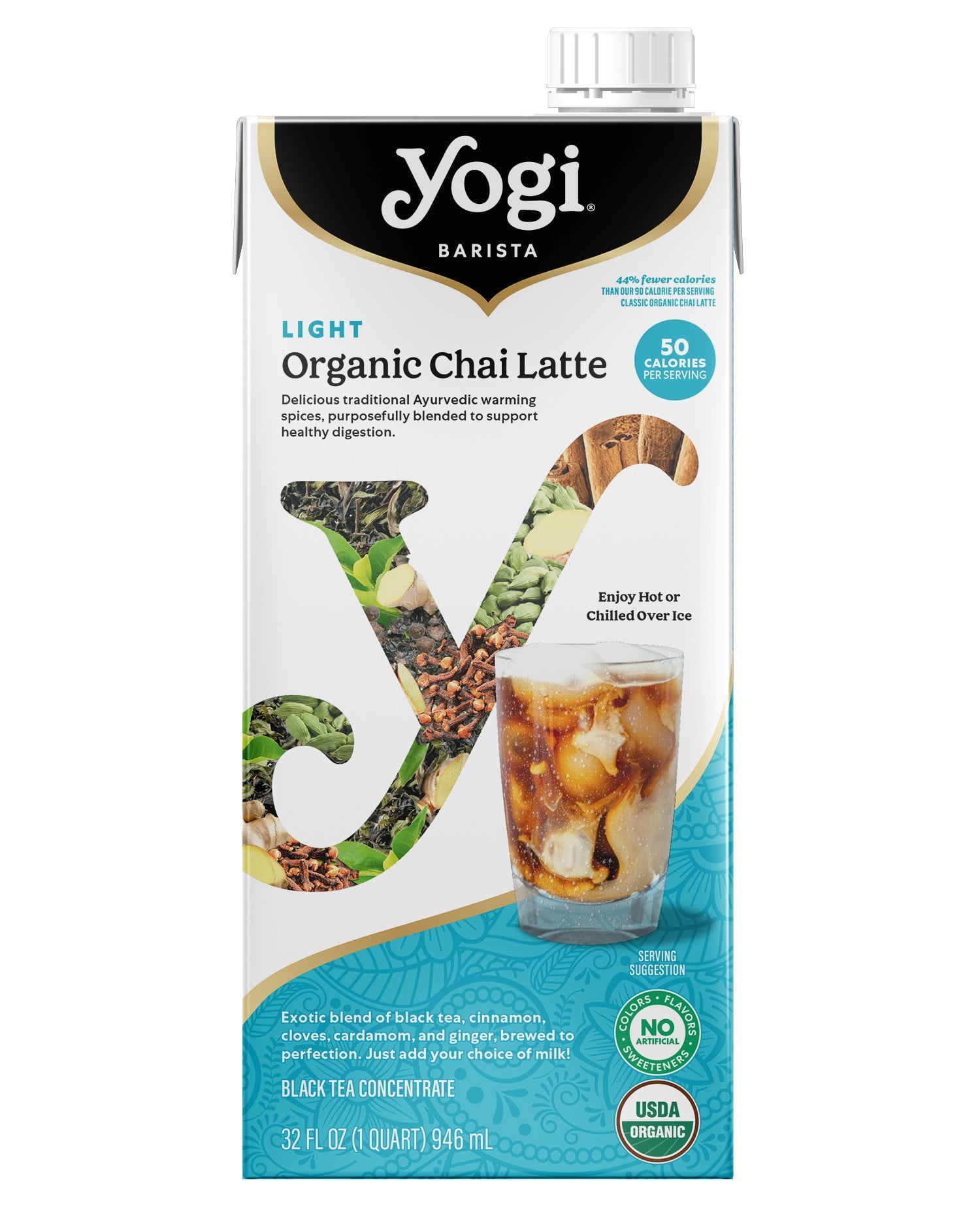(6 Pack) Yogi Barista Caffeine-Free Organic Chai Latte Tea Concentrate ...