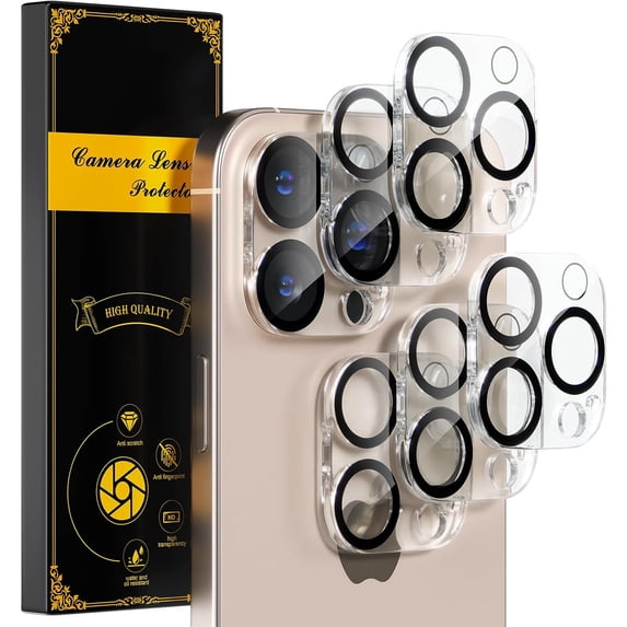 for 6 Pack iPhone 16 Pro/iPhone 16 Pro Max Camera Lens Protector Drop ...