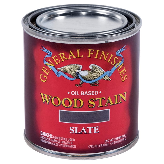 6-Pack of 1/2 pt General Finishes SLHP Slate Wood Stain Oil-Based ...