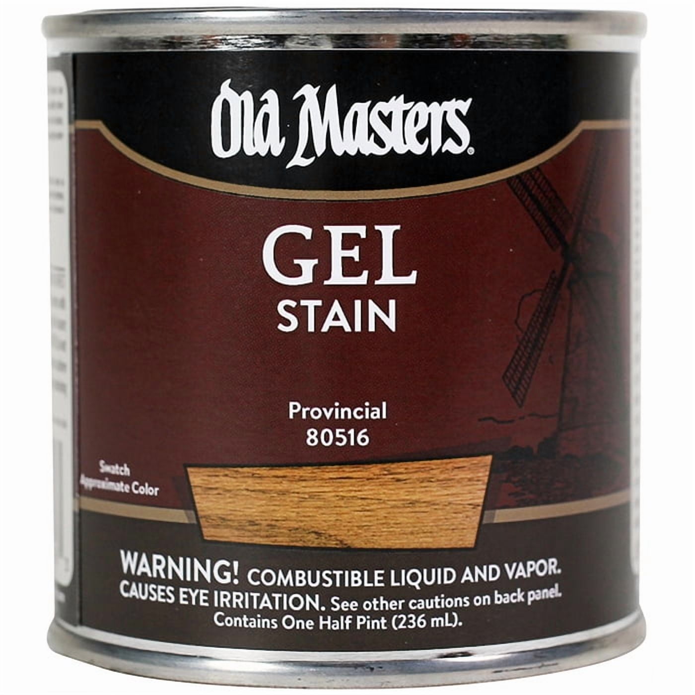 6-Pack of 1/2 pt Old Masters 80516 Provincial Gel Stain Oil-Based Stain ...