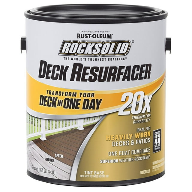 6-Pack of 1 gal Rust-Oleum 300081 RockSolid Tint Base 20X Deck ...
