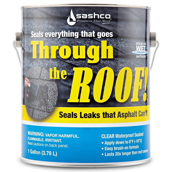 6-Pack of 1 gal Sashco 14004 Clear Through the ROOF! Sealant - Walmart.com
