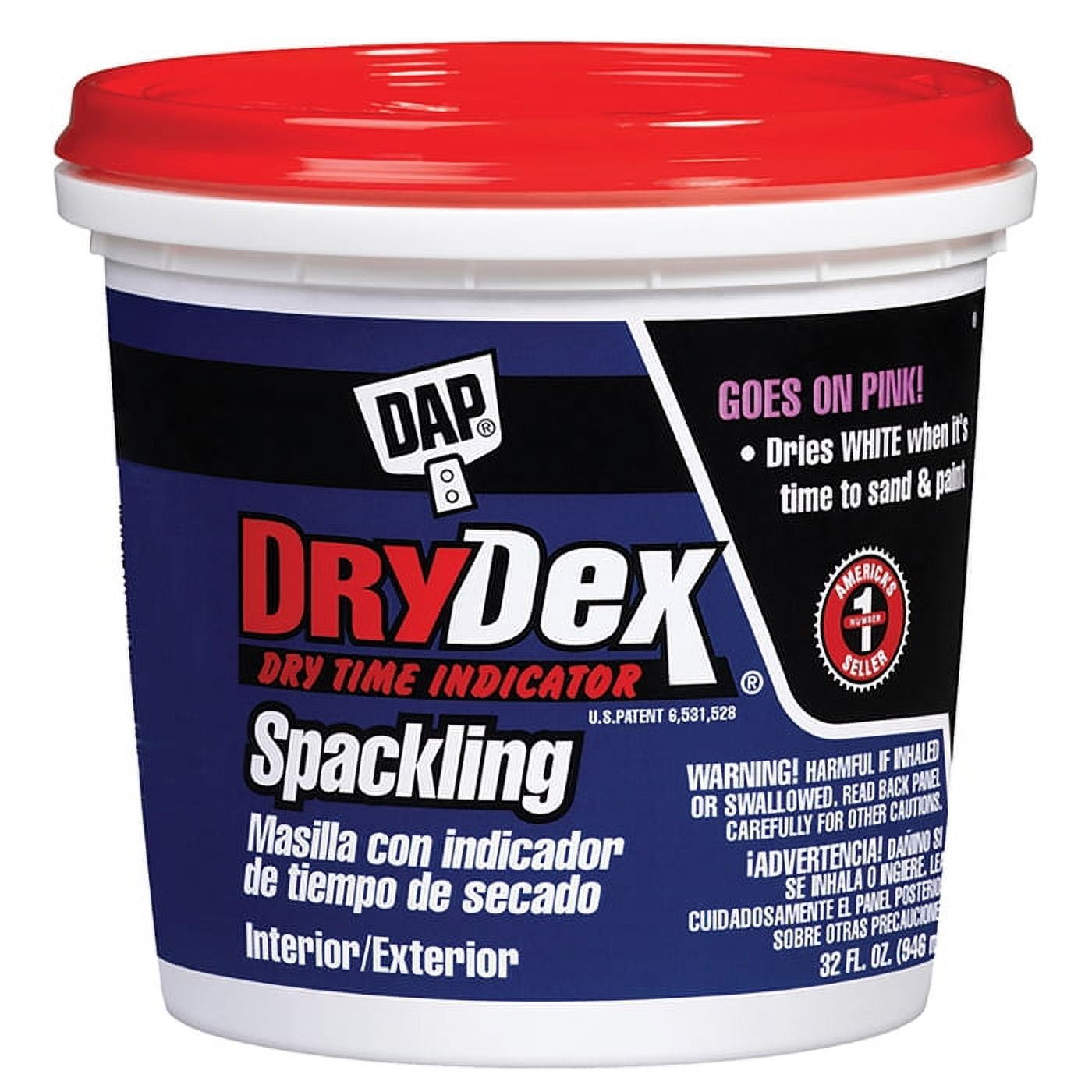 6-Pack of 1 qt Dap 12330 DryDex Interior/Exterior Spackling - Walmart.com
