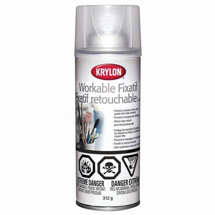 6-Pack of 11 oz Krylon 1306 Clear Workable Fixatif Retouchable ...