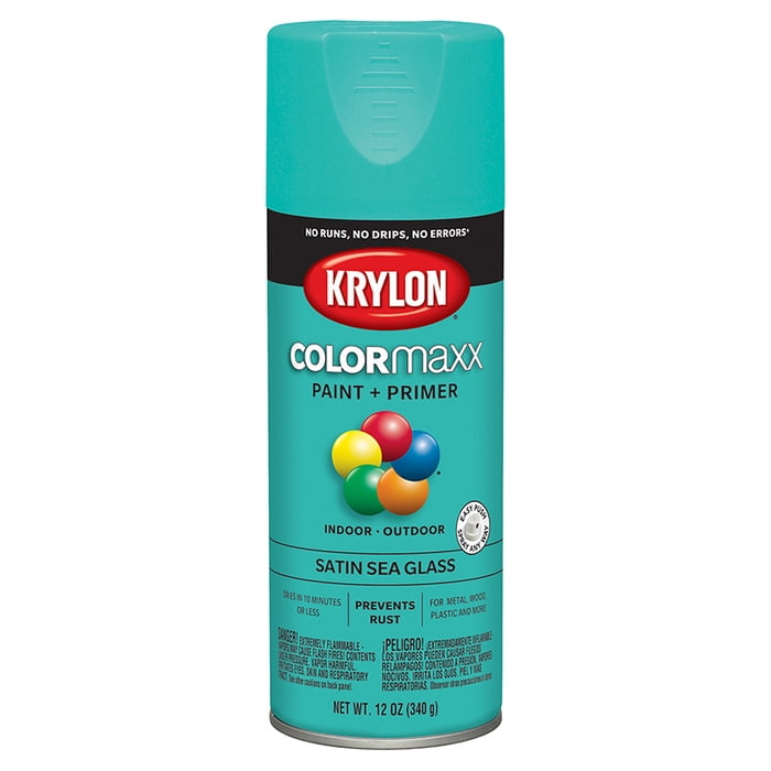 6-Pack of 12 oz Krylon K05576007 Sea Glass COLORmaxx Paint & Primer ...