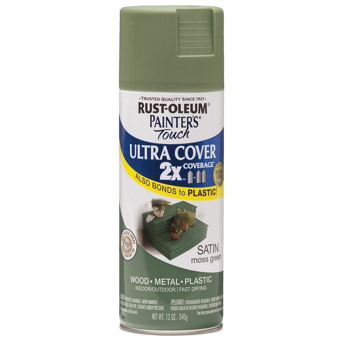 6‐Pack of 12 oz Rust‐Oleum 334075 Painter's Touch 2X Moss Green Ultra ...