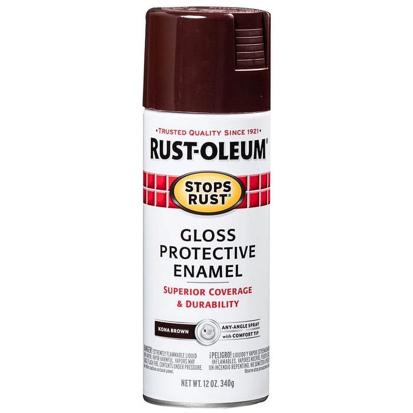 6‐Pack of 12 oz Rust‐Oleum Brands 267112 Kona Brown Stops Rust ...