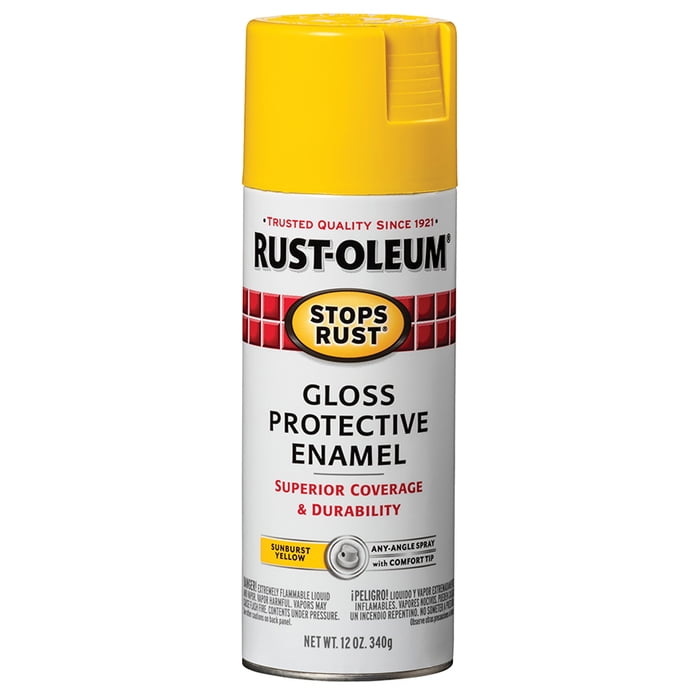 6-Pack of 12 oz Rust-Oleum Brands 7747830 Sunburst Yellow Stops Rust ...